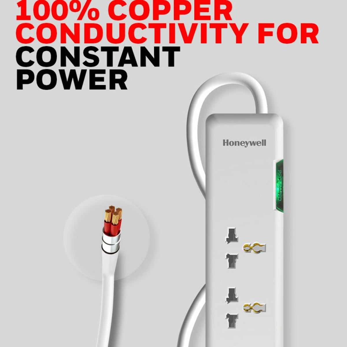 Honeywell 4 Out Surge Protector PD20W with 2 USB(HC000020/SRG) – Gokals ...
